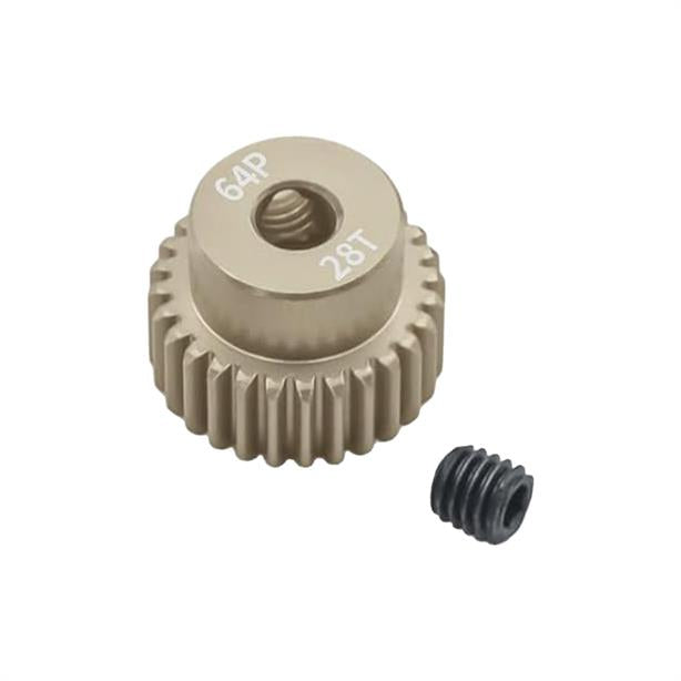 28T Motortandhjul - 64 pitch - Alu - 3 mm aksel – RC Kongen