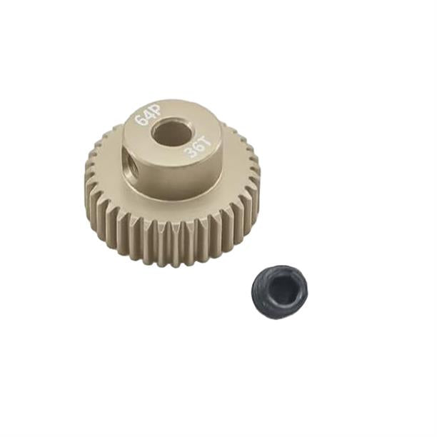 36T Motortandhjul - 64 pitch - Alu - 3 mm aksel – RC Kongen