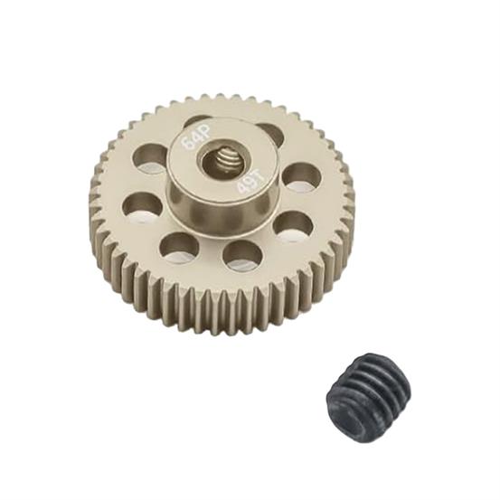 49T Motortandhjul - 64 pitch - Alu - 3 mm aksel – RC Kongen